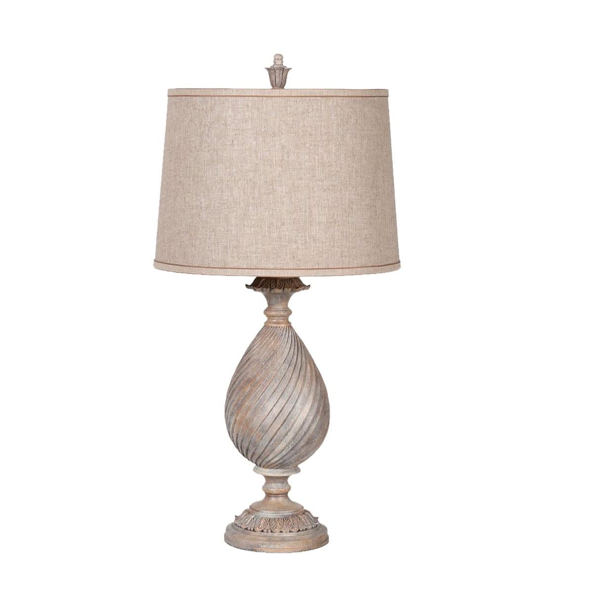 Tall Wooden Swirl Table Lamp - Nicky Cornell