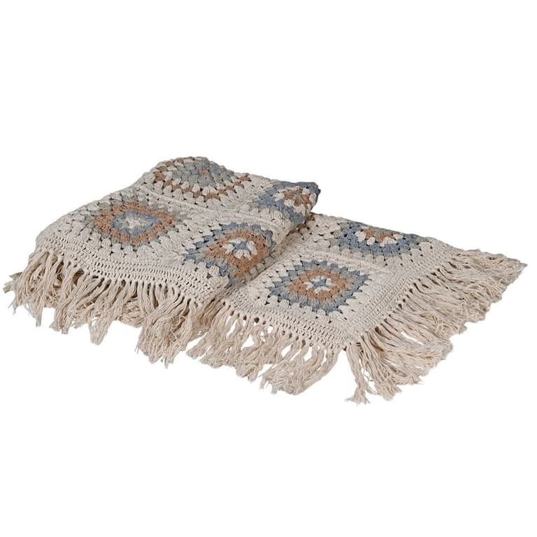 Bali Crochet Fringed Throw - Nicky Cornell