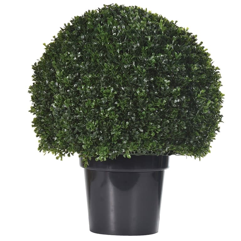 Artificial Faux Green Outdoor Box Ball Blooming Topiary - Nicky Cornell