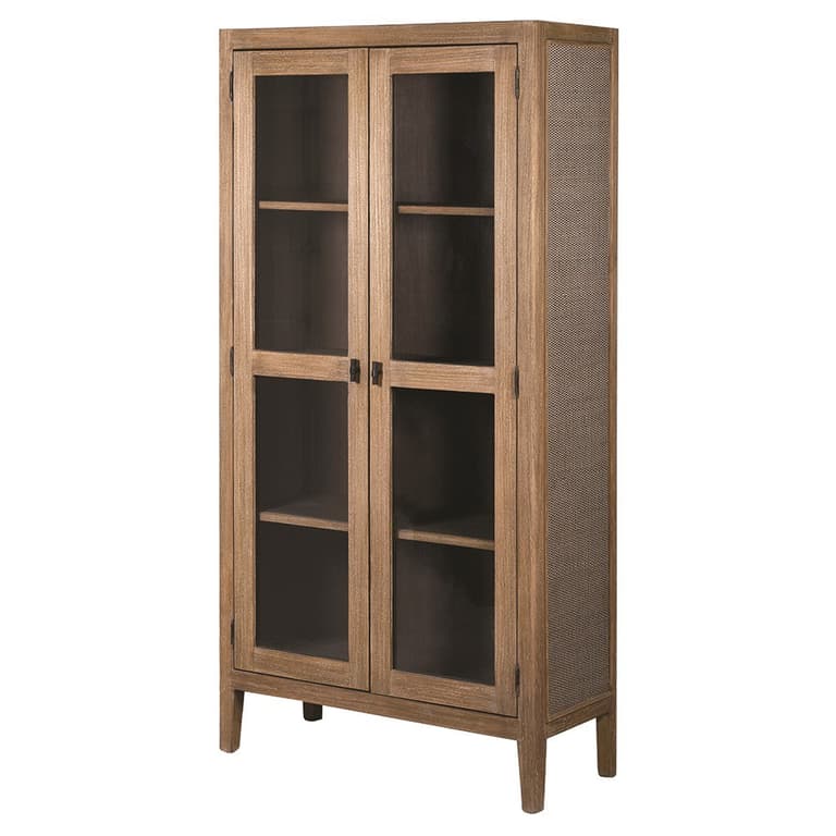 Farringdon Rattan 2 Door Display Unit - Nicky Cornell