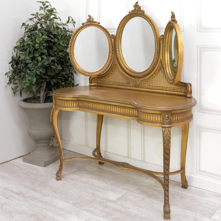 French Style Gold Gilt Ornate Dressing Table – Luxury French Bedroom ...