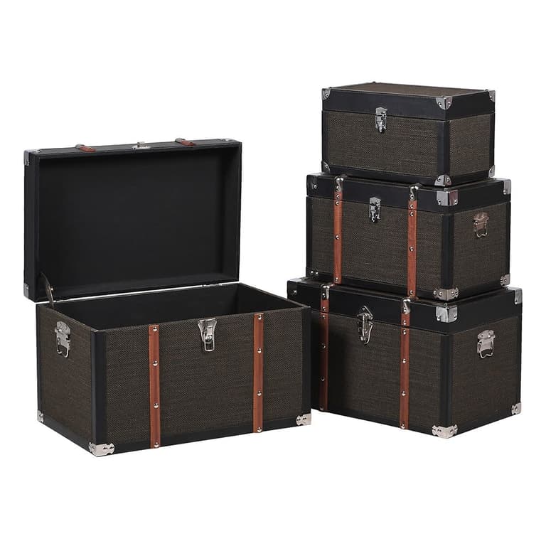 Set of 4 Trunk Style Boxes - Nicky Cornell