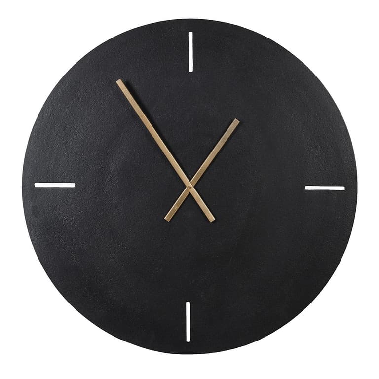 Matt Black Modern Round Wall Clock - Nicky Cornell