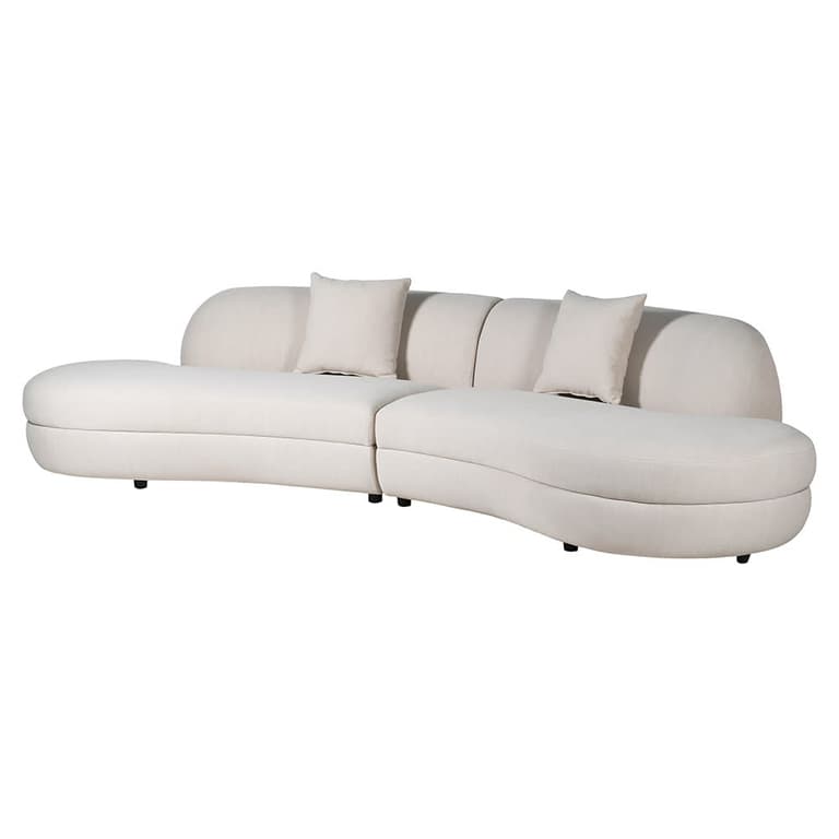 Shell Linen Large Crescent Sofa - Nicky Cornell