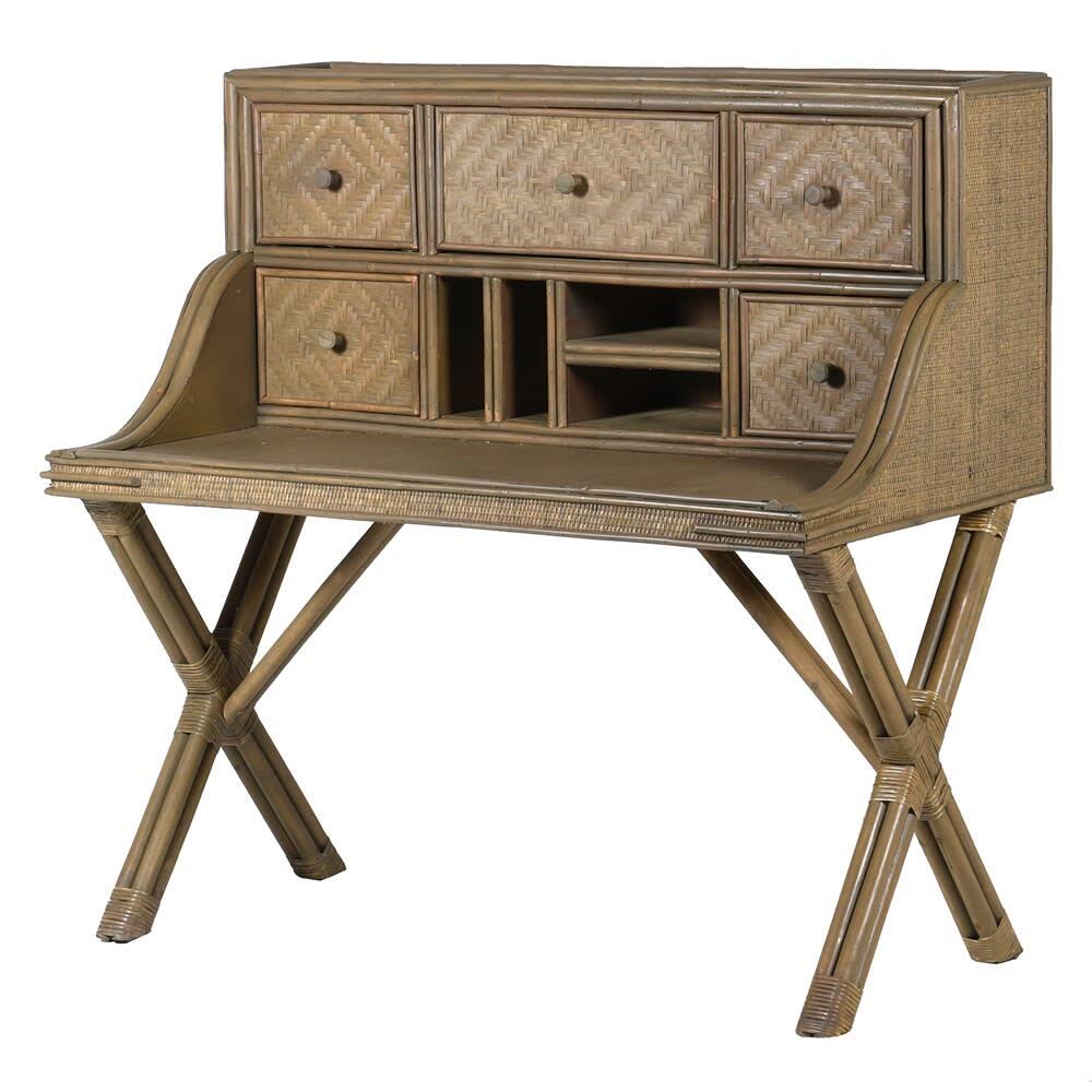 Natural Bamboo and Rattan Desk - Nicky Cornell