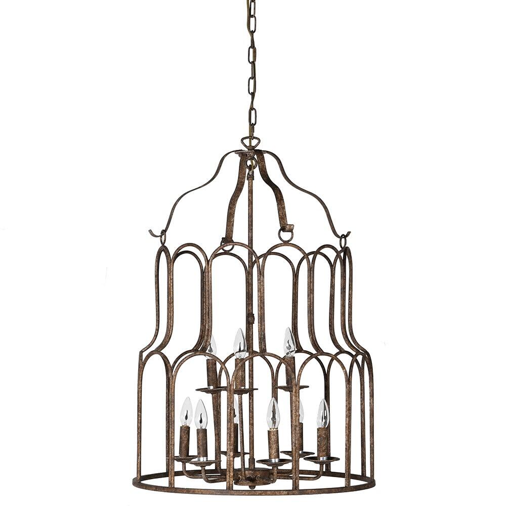 Antique Rust Cage Ceiling Light - Nicky Cornell
