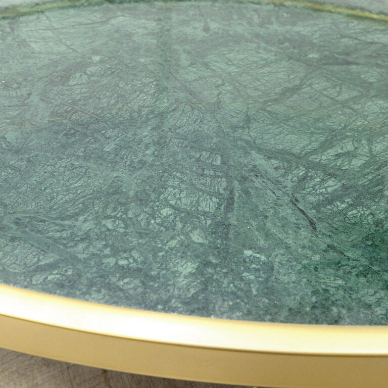 Green Marble Round Coffee Table - Nicky Cornell
