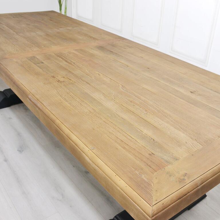 Large Reclaimed Wood Bulb Leg Dining Table - Nicky Cornell